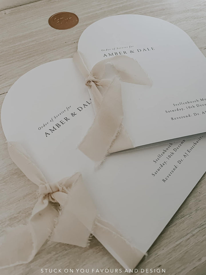 Wedding Programs South Africa – Stuck On You Weddings
