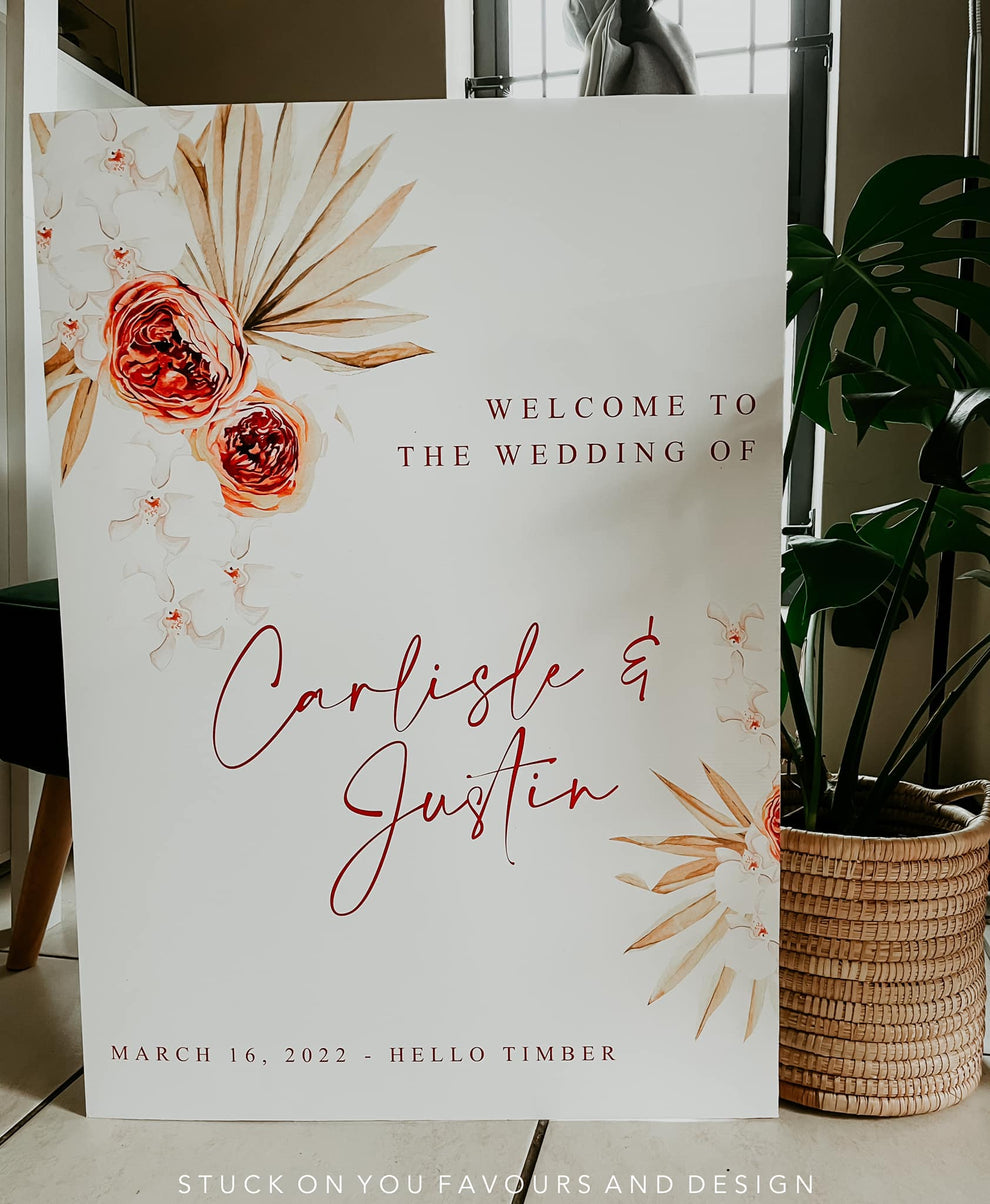 Foamboard - Welcome Board – Stuck On You Weddings