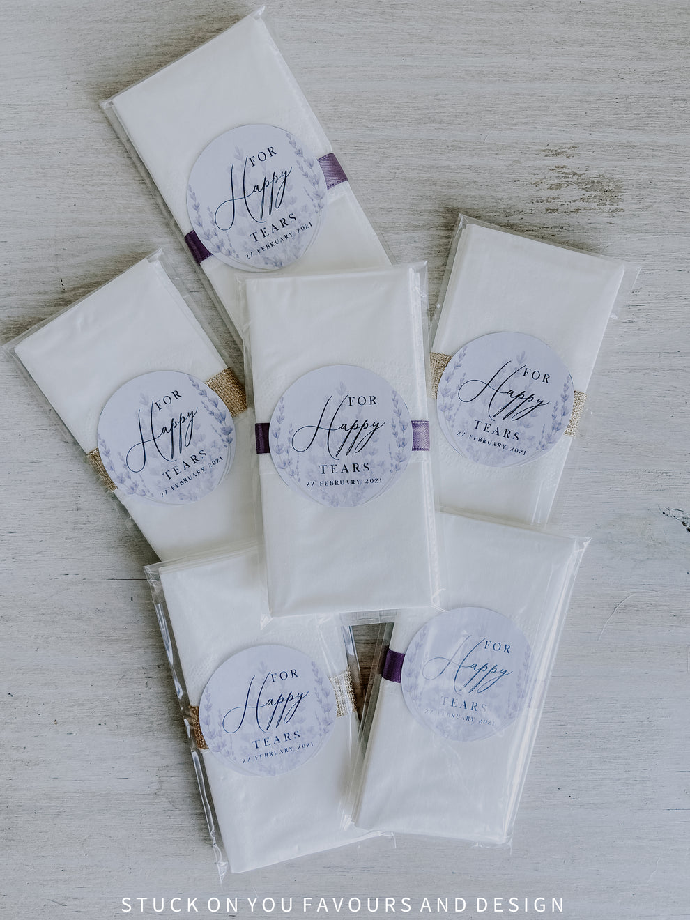 Happy Tears - Personalised Wedding Tissues – Stuck On You Weddings