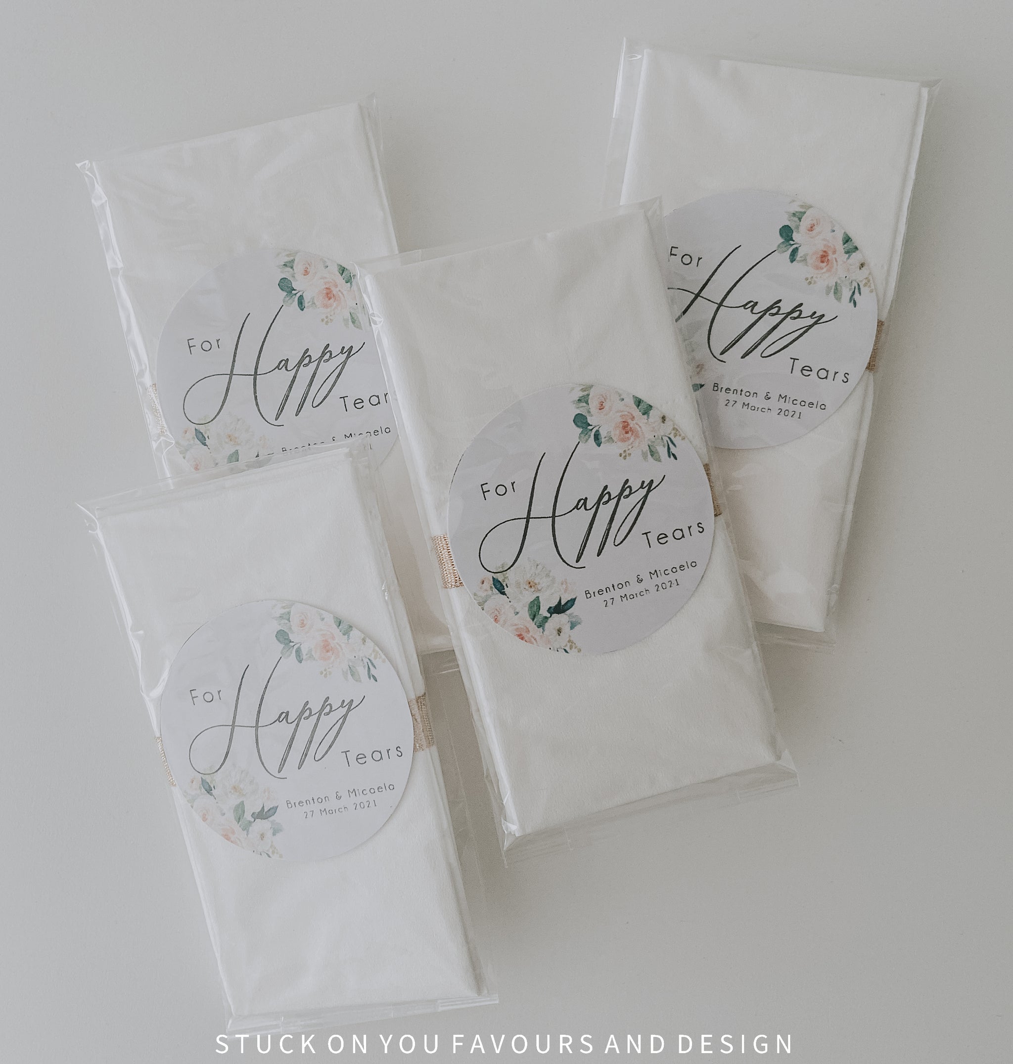 Happy Tears - Personalised Wedding Tissues – Stuck On You Weddings